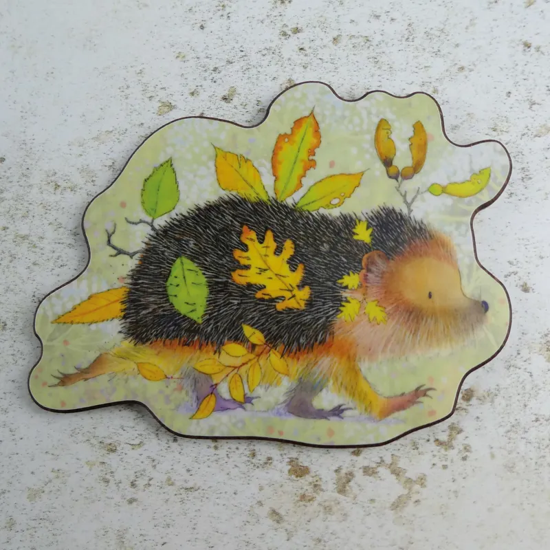 Emma Ball Die Cut Coaster - Hedgehog